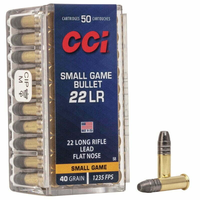 Munição CCI 22LR SGB SMALL GAME 40GR – CX 50 - Mercadão das Armas